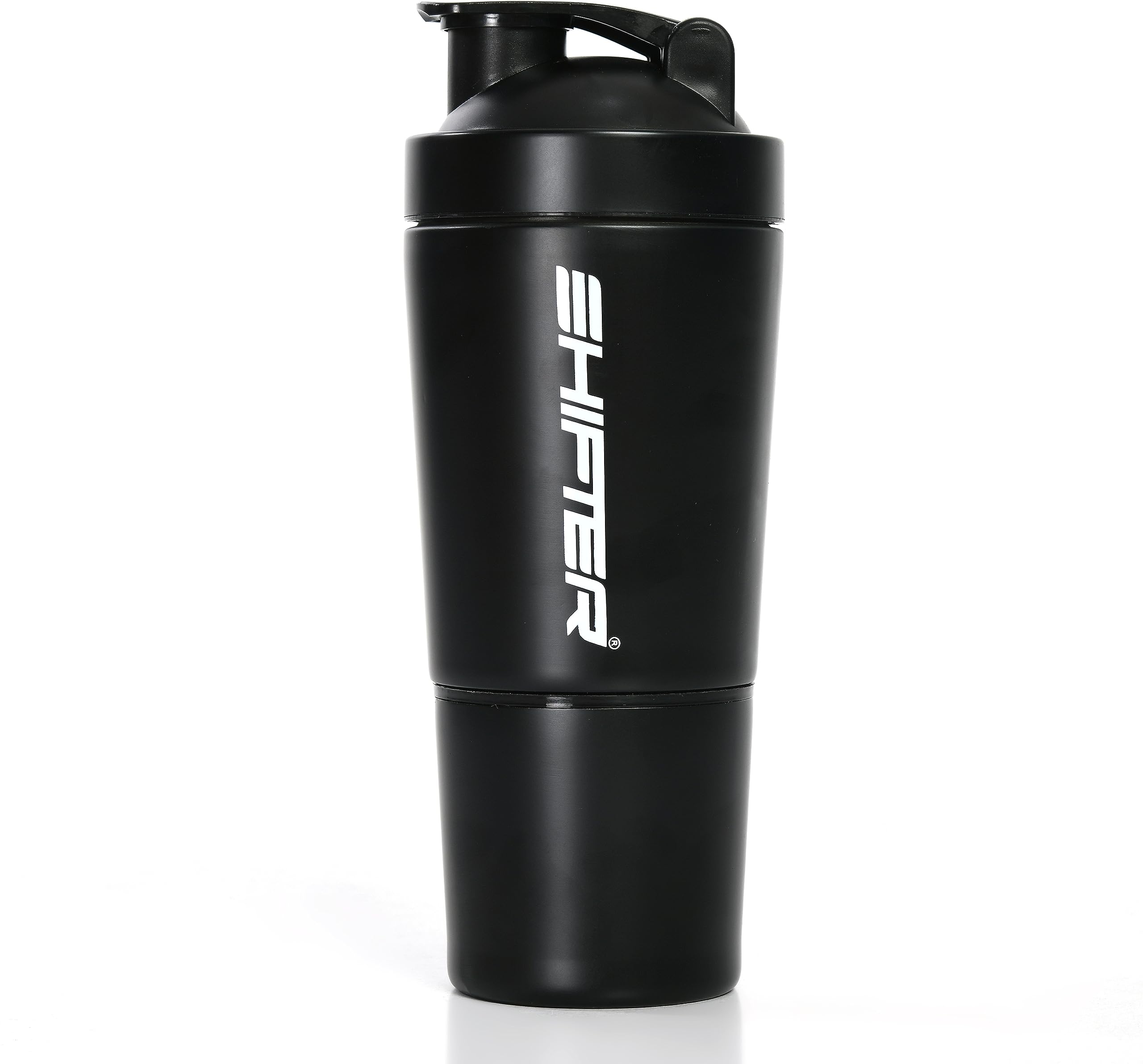 SHIFTER GYM SHAKER STEEL WITH CONTAINER 750 ml Shaker (Pack of 1, Black ...