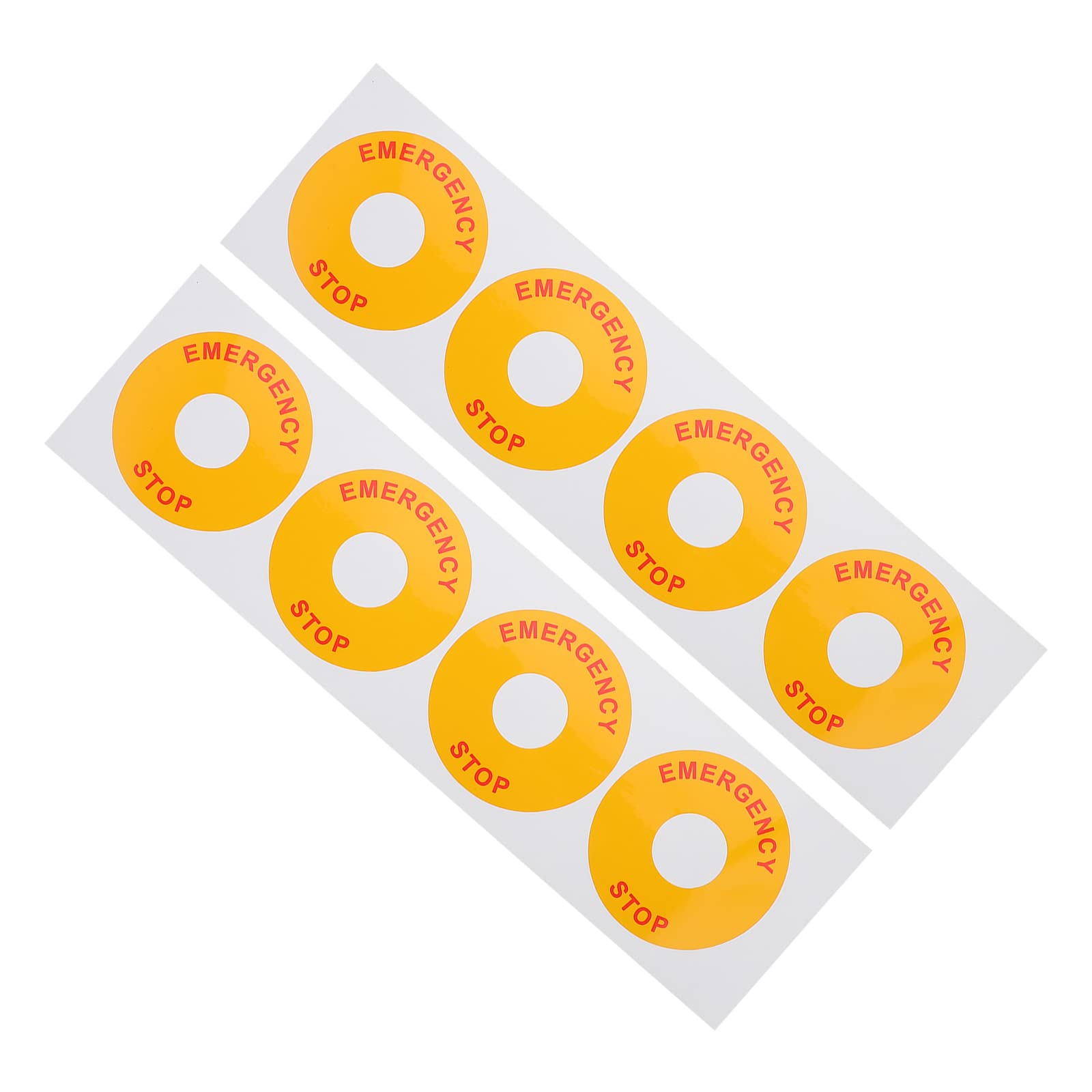 Buy Hemobllo 8pcs Emergency Stop Warning Label Sticker Warning ...