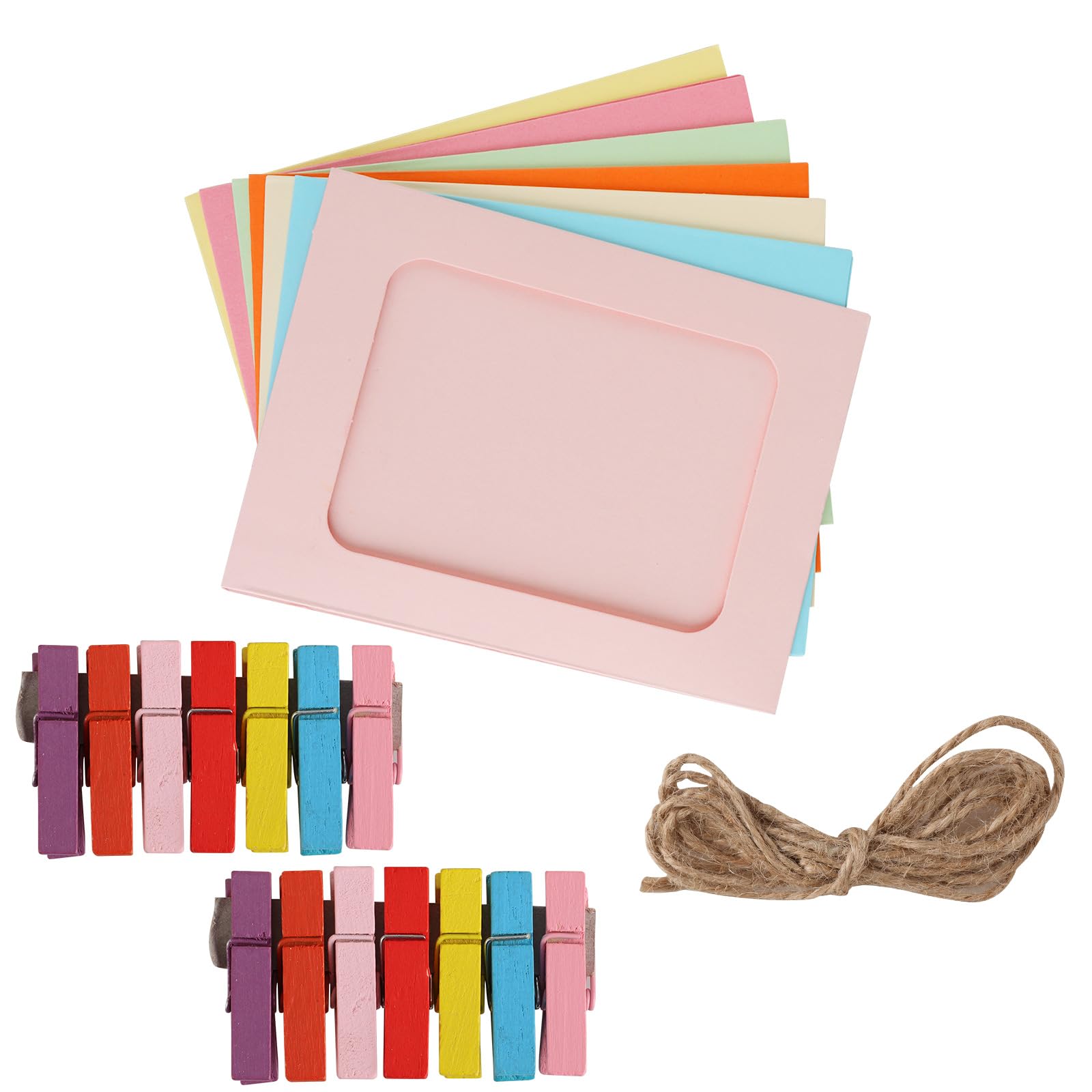 ZOFUN 60 Pcs Cardboard Photo Frames 6x4 Inch, 10 Colours Cardboard ...
