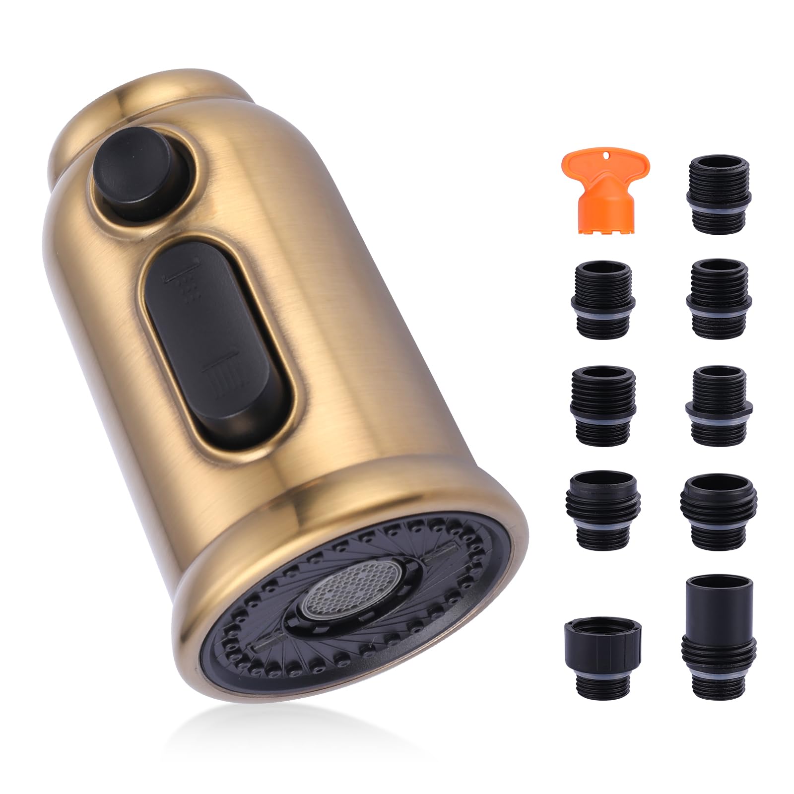 Amazon.com: ALEASHA Kitchen Faucet Head Replacement, Brushed Gold ...