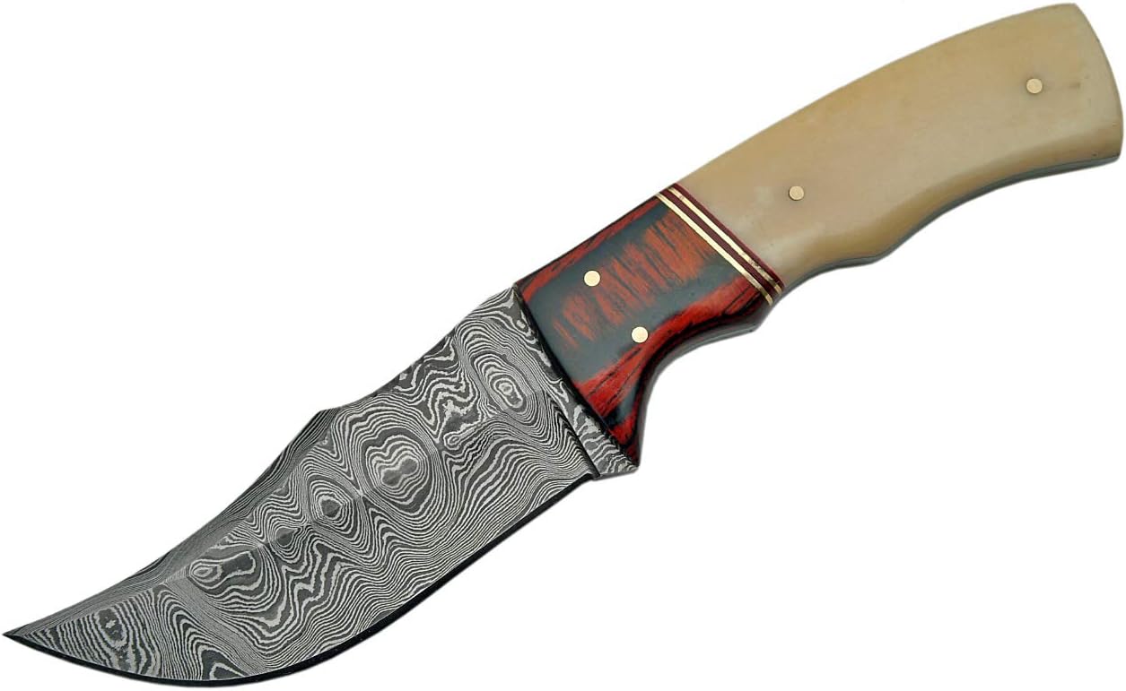 SZCO Supplies DM-1078 Cuchillo Damasco con mango de madera de color ...