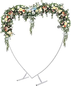 Amazon.com: DNYSYSJ 2.1M Decorative Wedding Heart Arch Backdrop Stand w ...