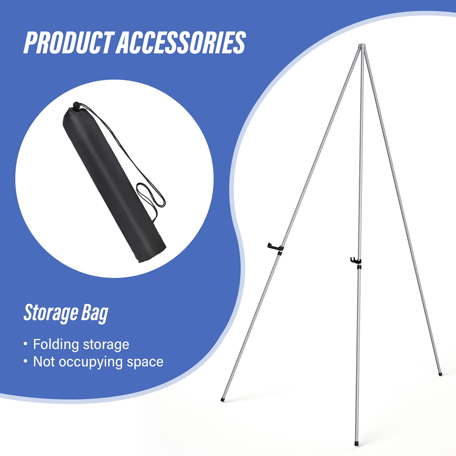 Snapklik.com : SunyesYoon Display Silver Easel Stand - 63 Artist ...