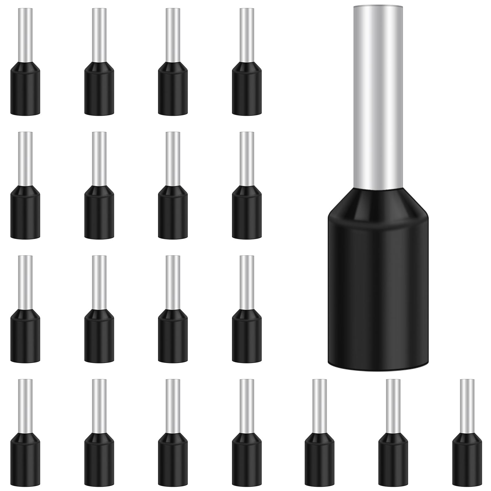100Pcs Ferrules 1.5mm², Hanibos Insulated Bootlace Ferrule Wire ...