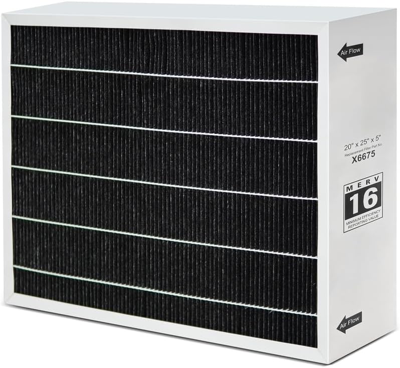 X6675 MERV 16 Furnace Filter 20 x 25 x 5 Carbon Clean Air Filter ...