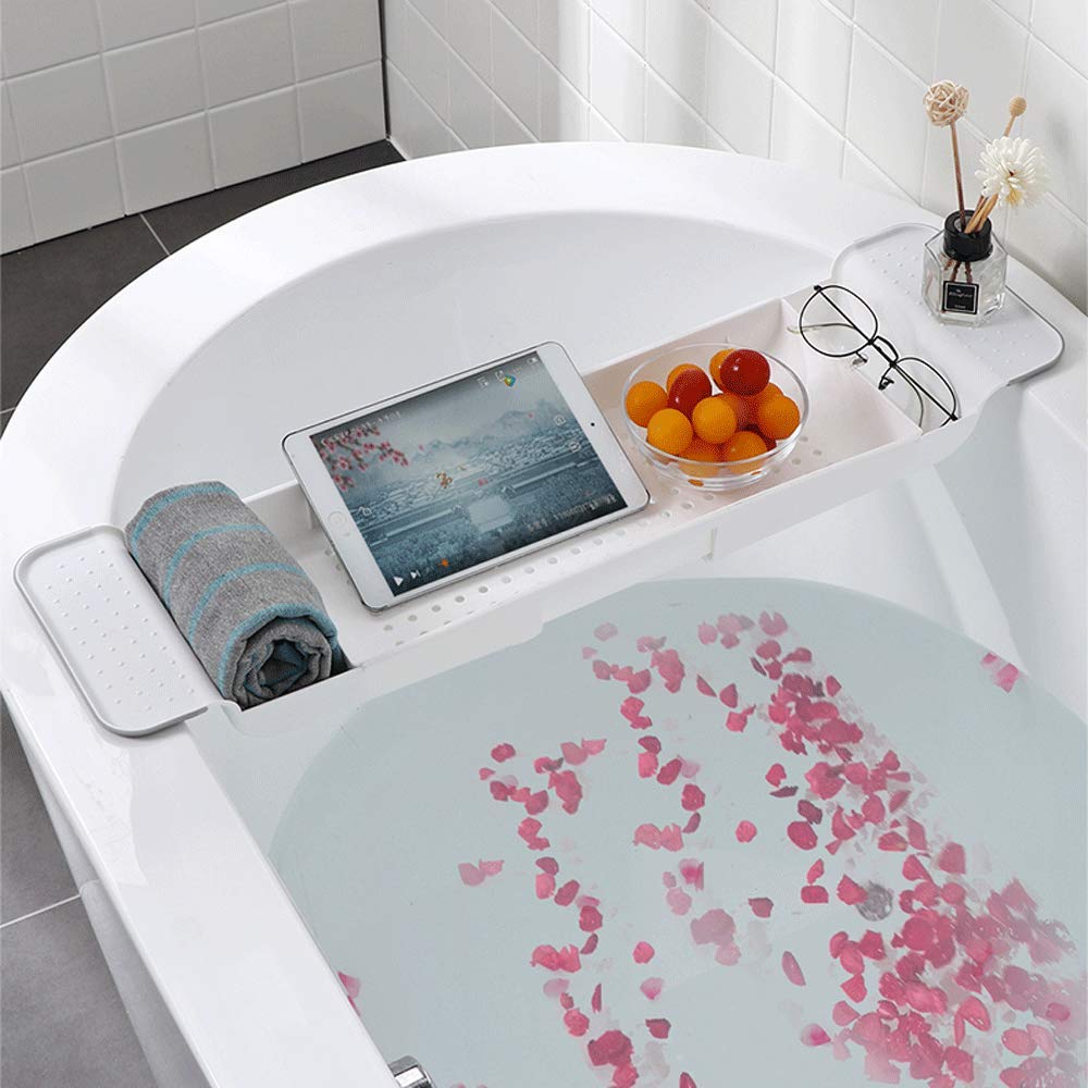 WINAKUI Adjustable Bathtub Tray Caddy Bath Tub Rack, Extendable ...