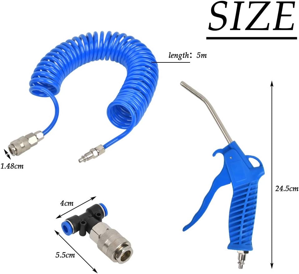 Air Blow Duster Air Compressor Duster with 5 Metre Recoil Hose, Heavy ...