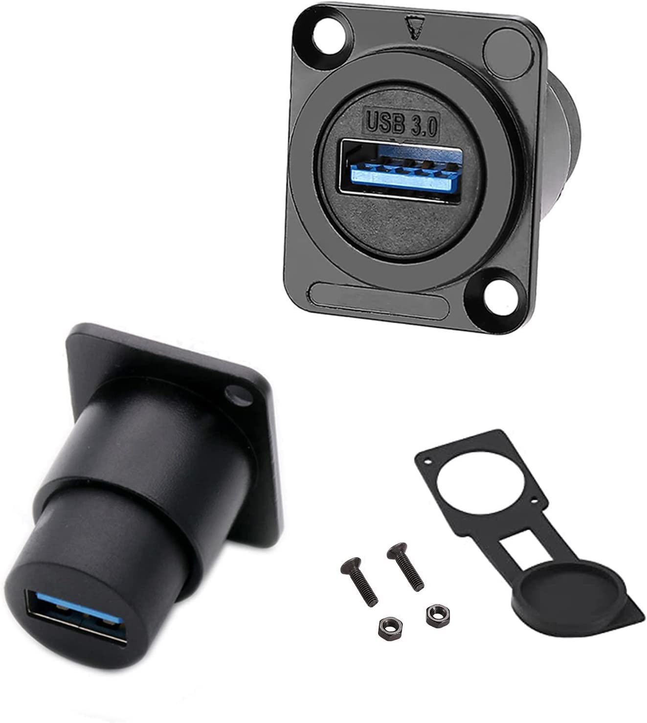 Buy PENGLIN 2pcs USB 3.0 Waterproof Connector, D-type USB Panel ...