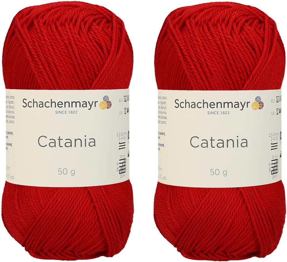 Amazon.com: Scheepjes Catona-115 Hot Red