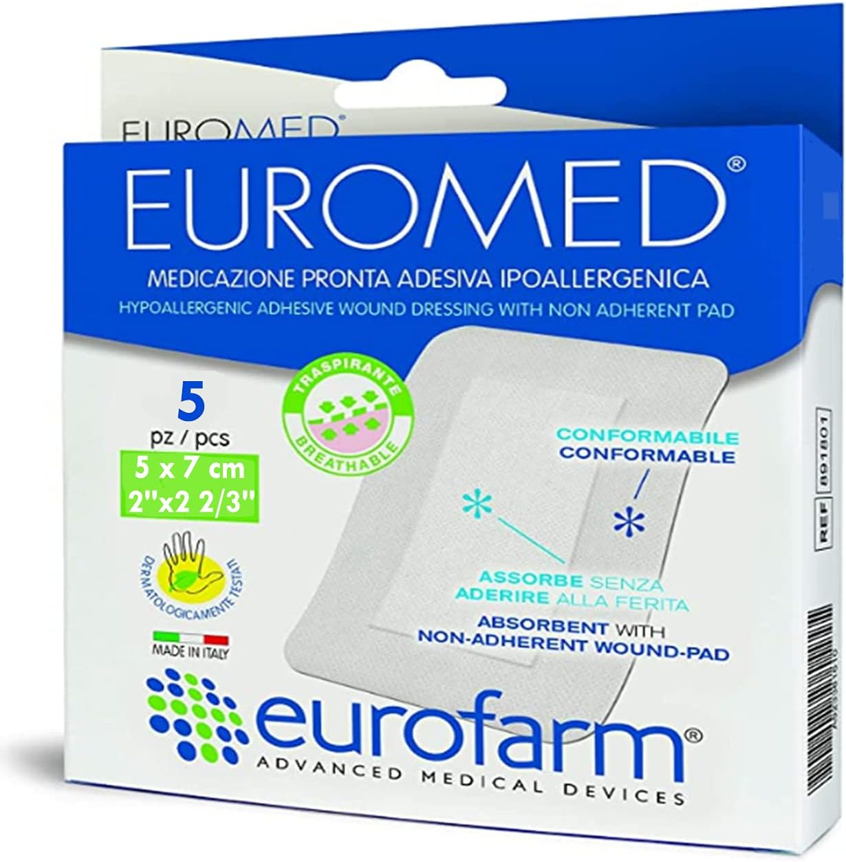 Amazon.com: Euromed - 2 x 3 in - Post-Operative Sterile Non-Woven ...