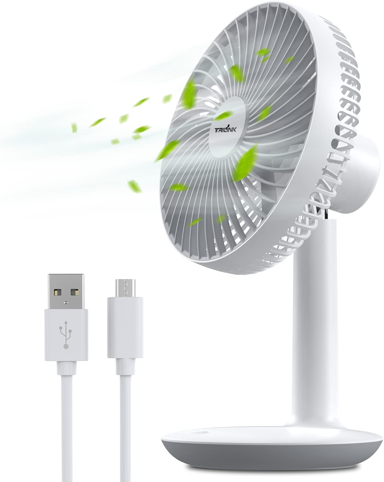 Amazon.com: IFOLKY 8-inch Oscillating Table Fan, Rechargeable Desk Fan ...