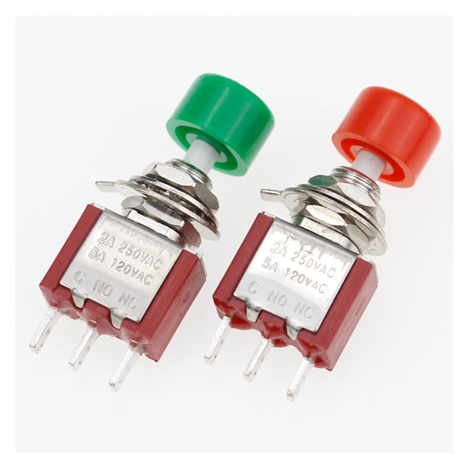 5Pcs 3Pin C-NO-NC 6mm Mini Momentary Automatic Return Push Button ...