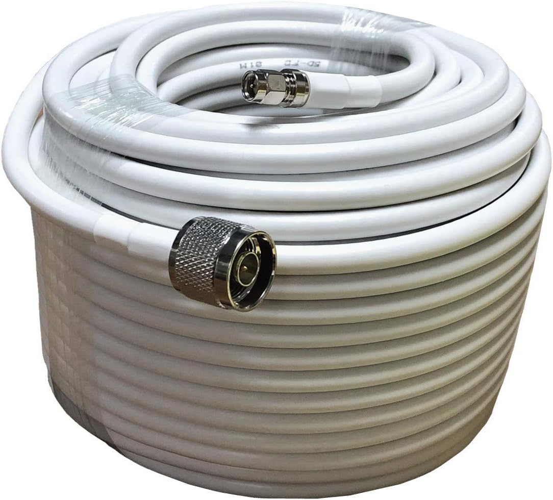 Amazon.com: HiBoost 50ft Ultra Low Loss Coaxial Cable with N-Male to N ...