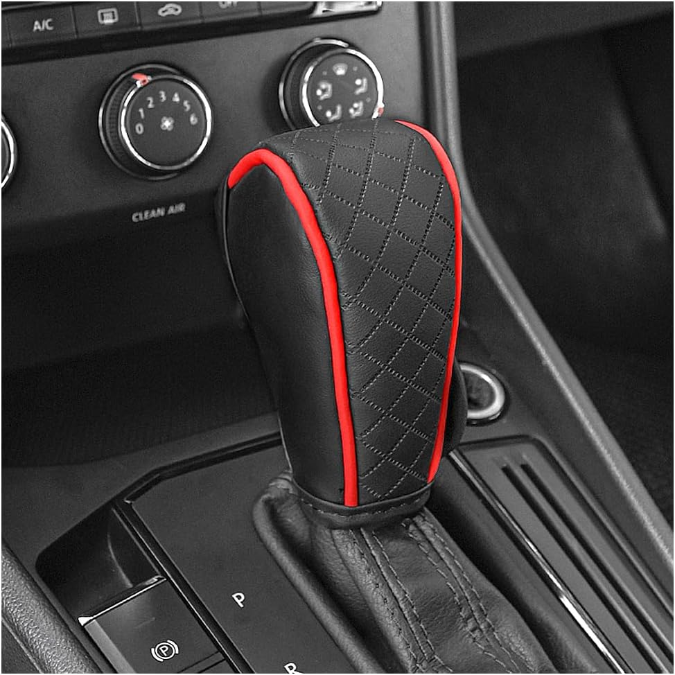 Amazon.com: Leather Gear Shift Cover Diamond Embroidery Design,Durable ...