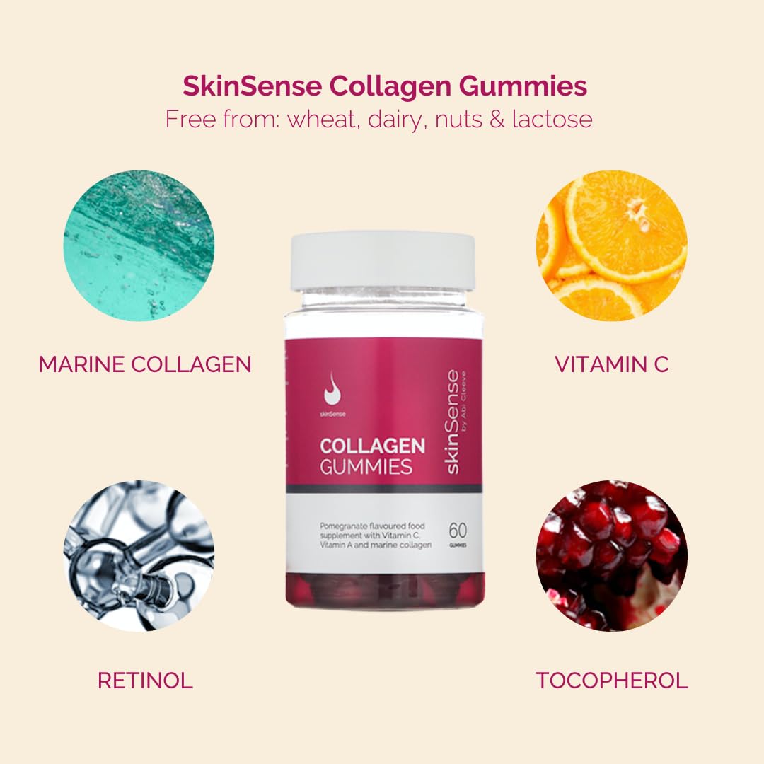 SkinSense Collagen Gummies 60PCS, Marine Collagen Chewable Gummy, Skin ...