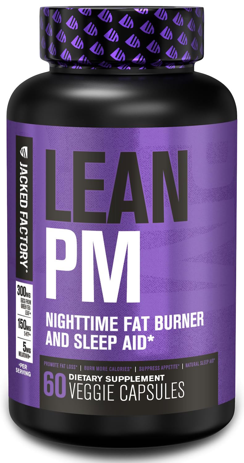 Amazon.com: Jacked Factory Lean PM Night Time Fat Burner, Sleep Aid ...