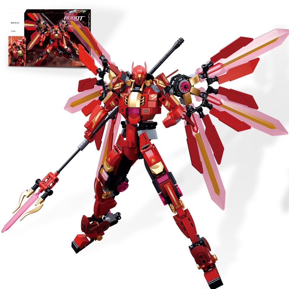 Amazon.com: Sluban Samurai Mech Building Set, Light Lance Mecha ...