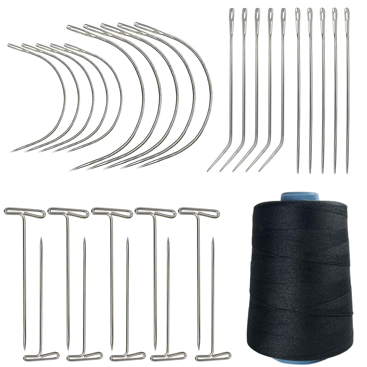 Amazon.com: Needle and Thread for Hair Extensions, 1640 Yards Hair ...