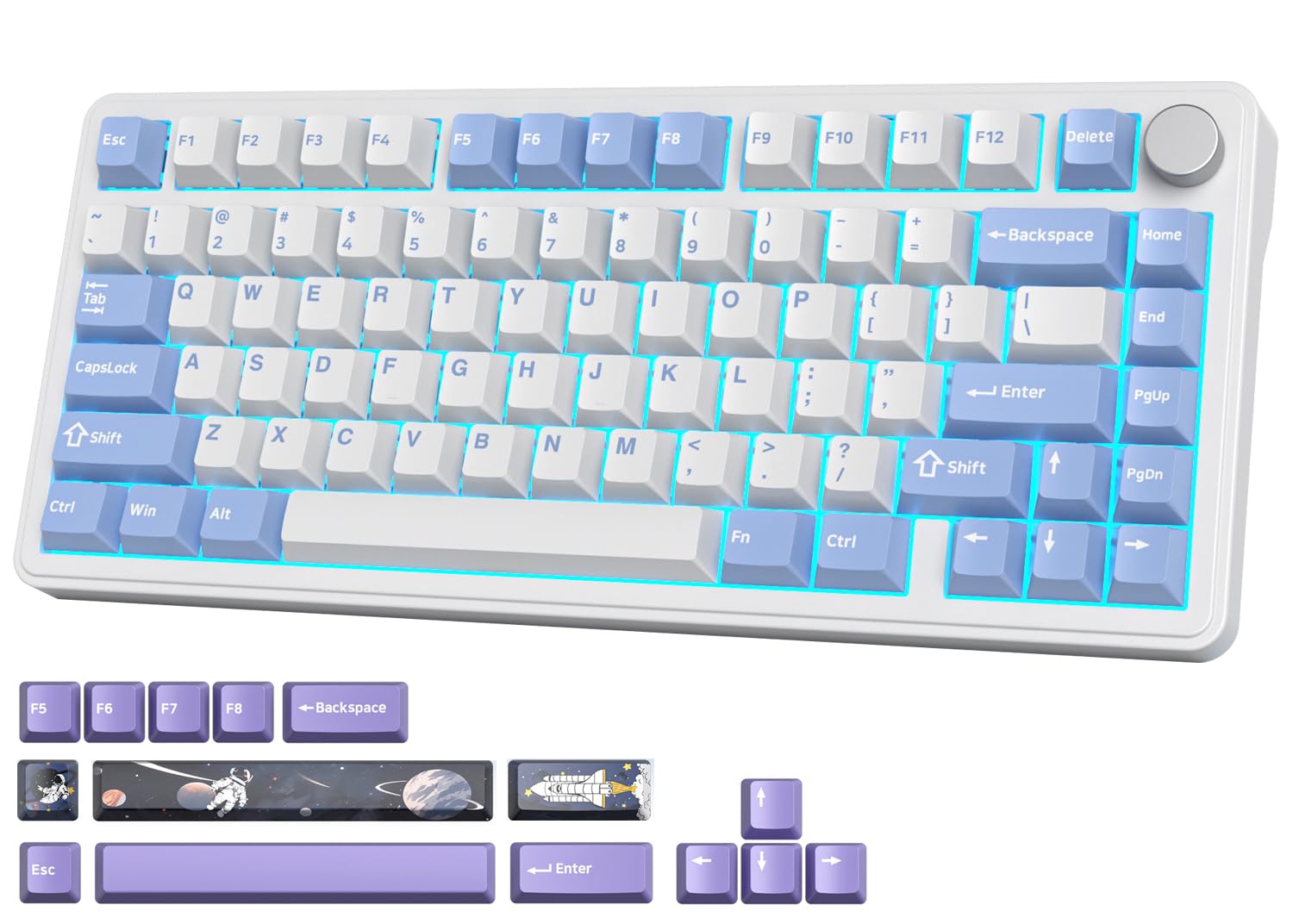 Amazon.com: Fogruaden M75 Wireless Creamy Keyboard 75% Mechanical ...