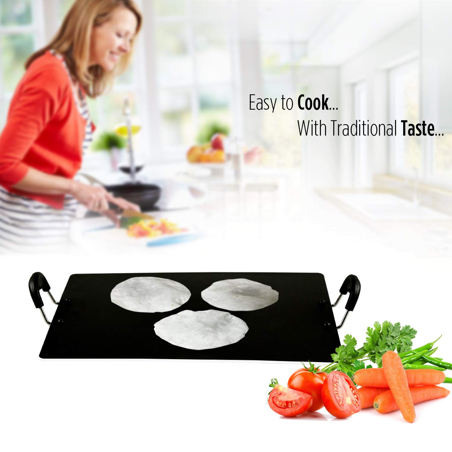iBELL PT4033 Non Stick Tawa with 4mm Thickness, Dosa Roti Chapati ...