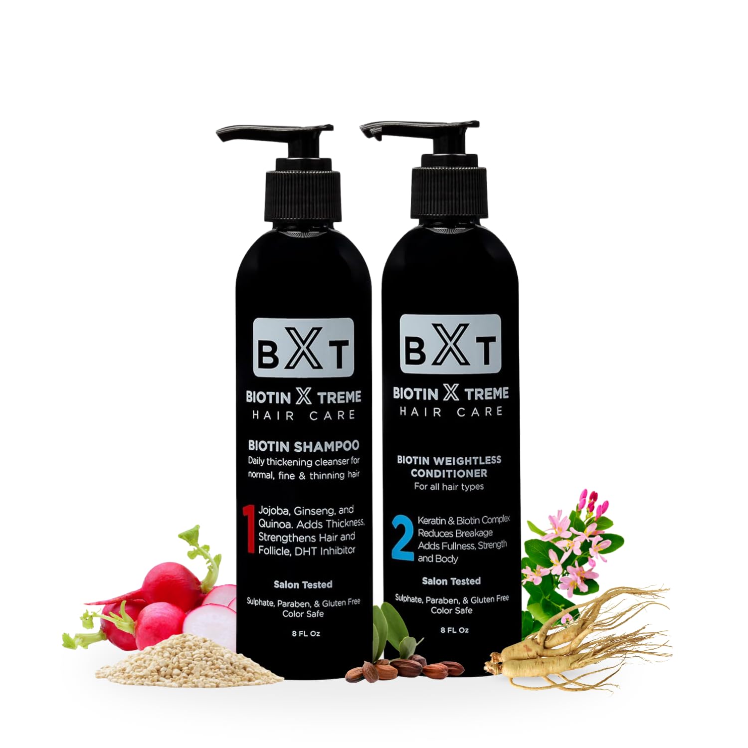 Amazon.com : Natural Biotin Shampoo (8oz), & Biotin & Keratin ...