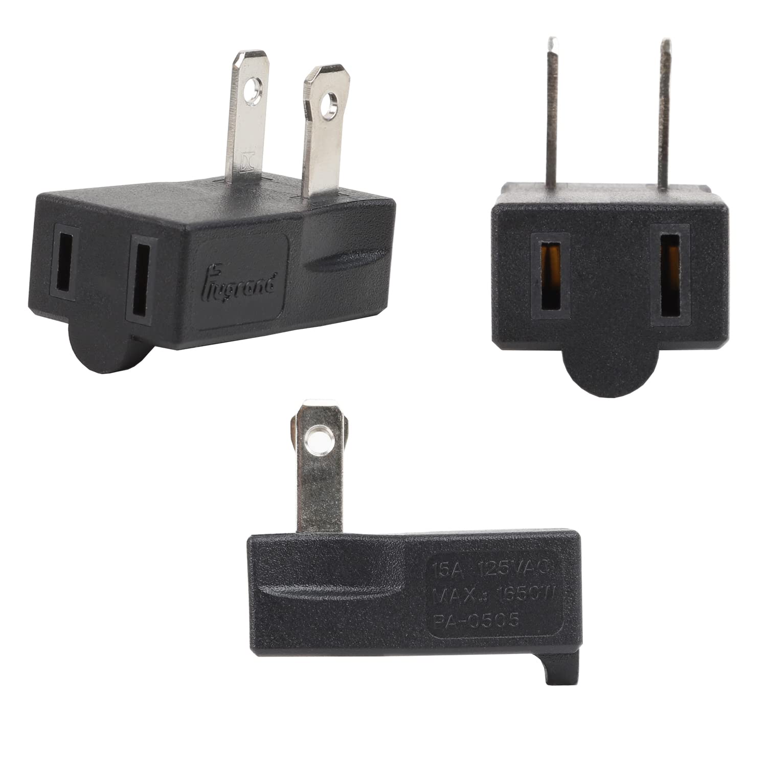 Snapklik.com : Polarized 2-Prong L Type Adapter, Vertical Right Angled ...