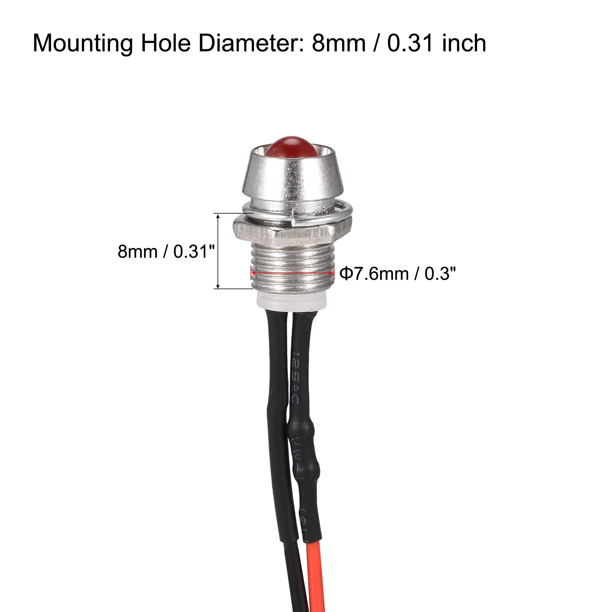 Panel Mount Indicator Light Location 2Pcs /DC 110V Indicator Lights,