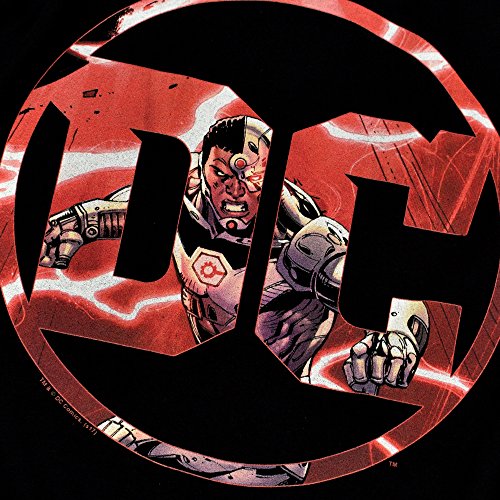 Buy Popfunk Cyborg DC Comics Logo T Shirt & Stickers (XX-Large) Black ...