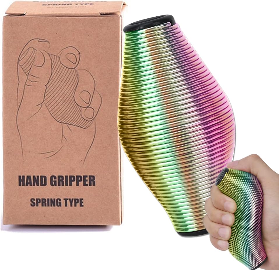 Amazon.com: Rainbow Metal Fidget Spring Toys Adults, Christmas Stocking ...