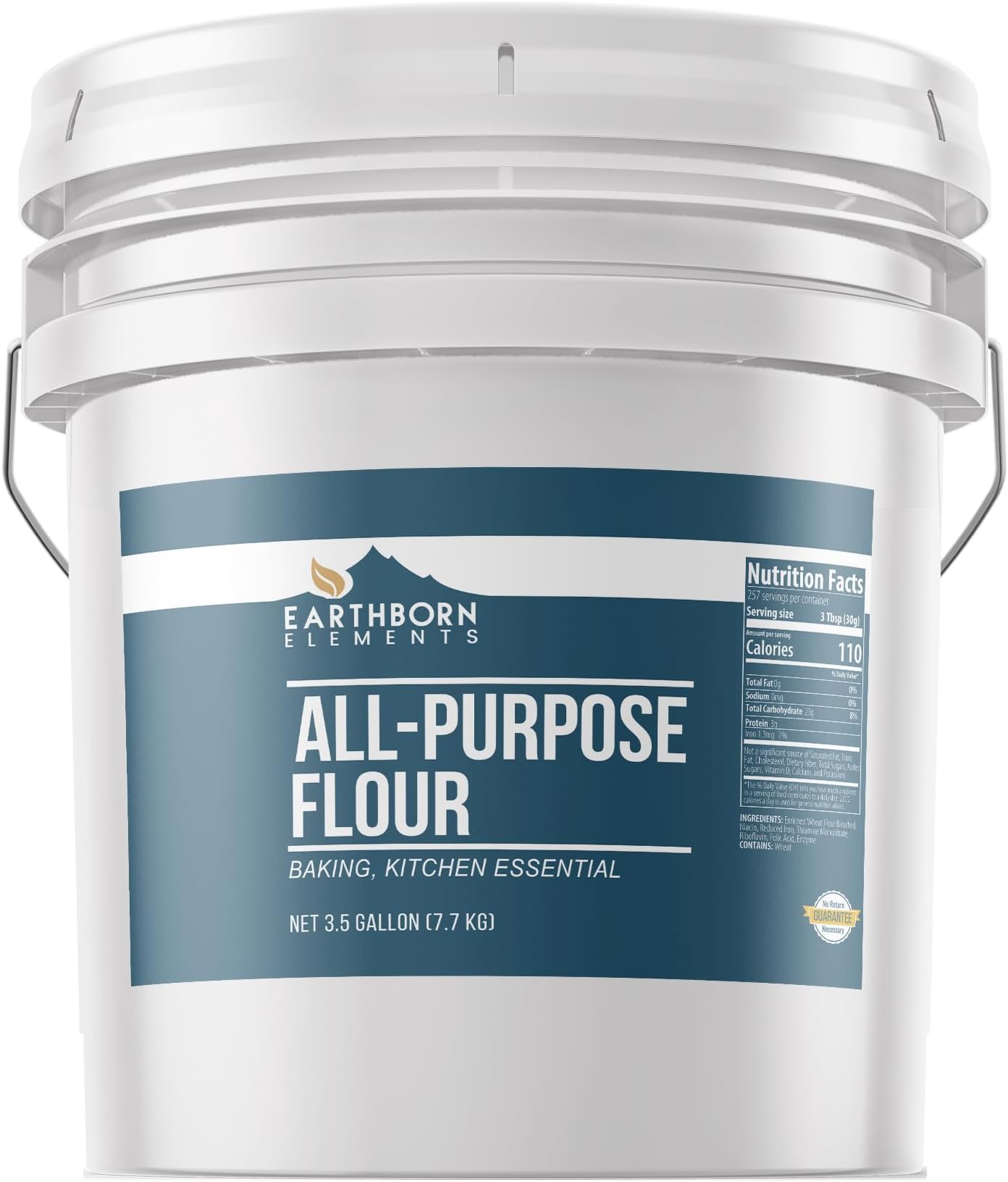 Amazon.com : Earthborn Elements All-Purpose Flour, 3.5 Gallon Bucket, Bulk Size, Kitchen ...