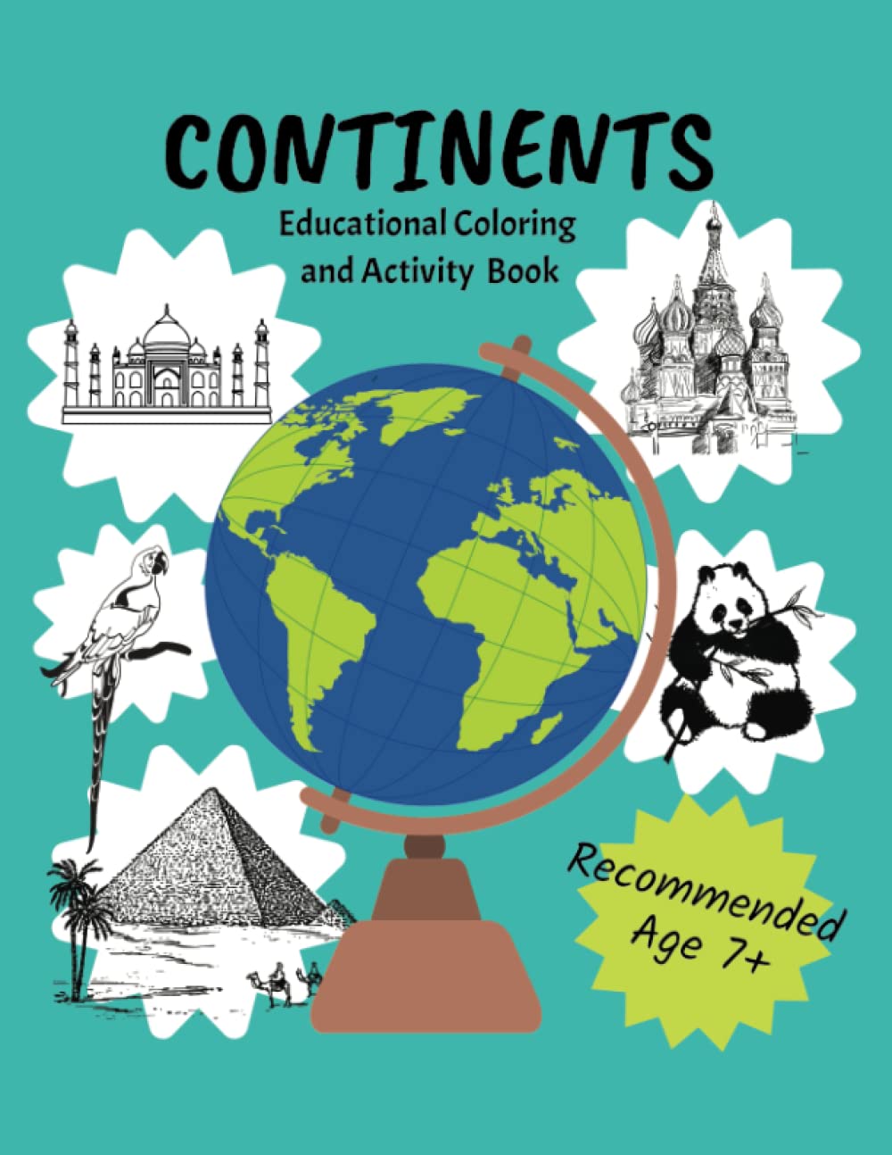Continents Educational Coloring and Activity Book: A study guide for ...