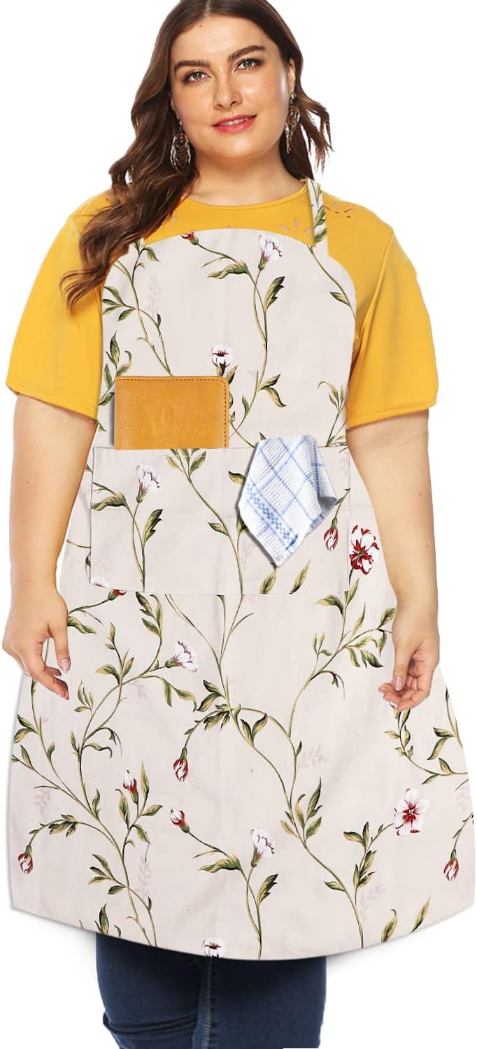 Amazon.com: Sanlykate Extra Large Canvas Cotton Apron for Men & Women ...
