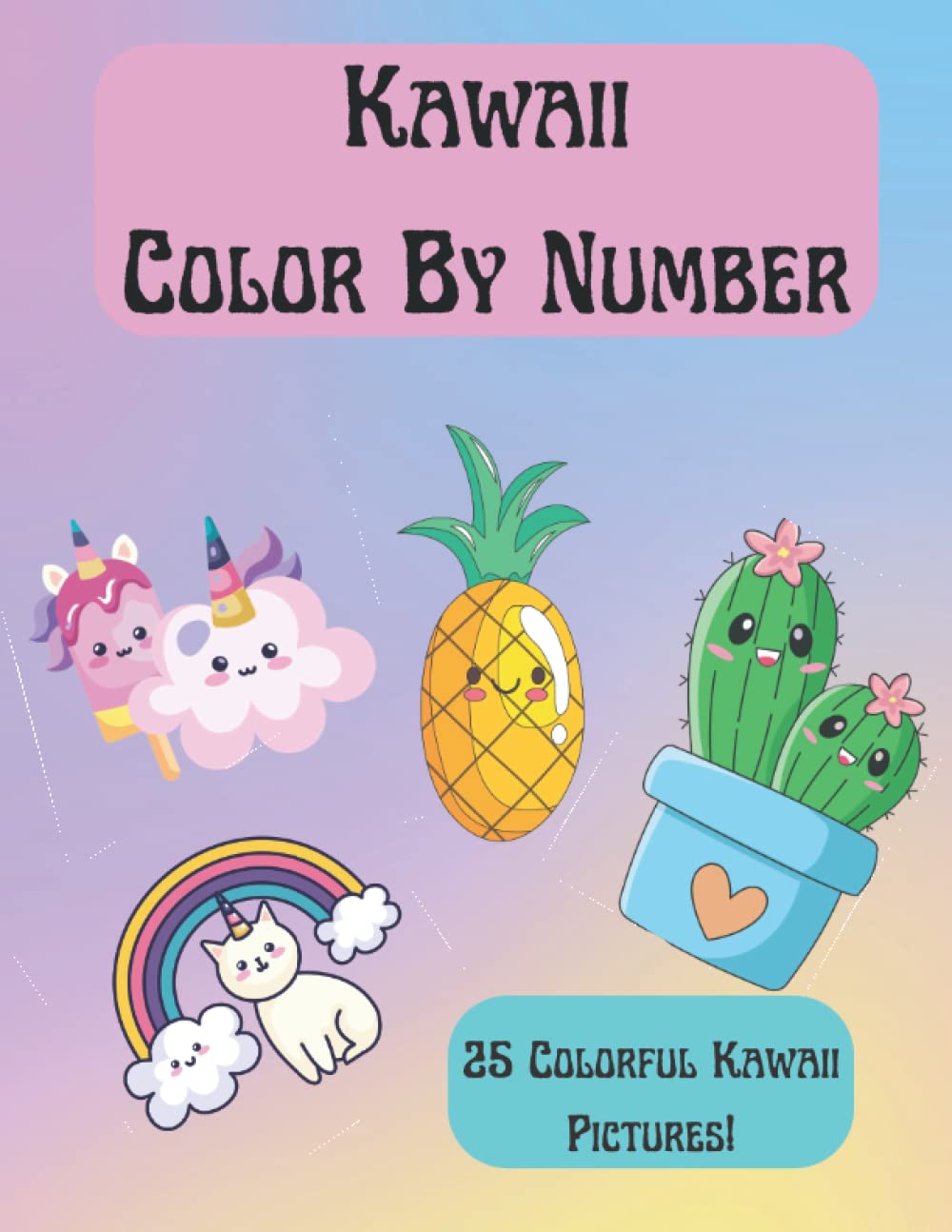 Buy Cute Kawaii Color By Number For Kids and Adults - Full Size ...