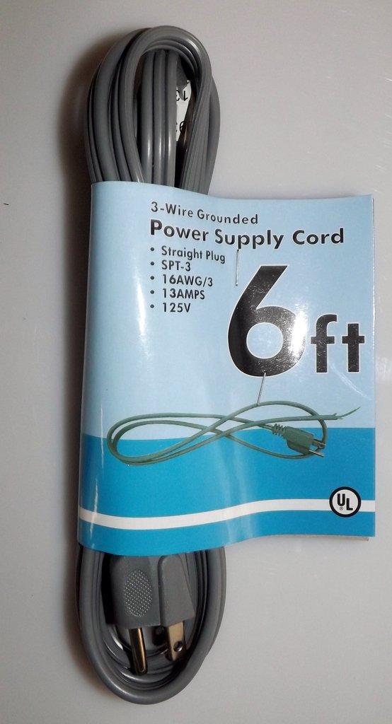 Dishwasher/Garbage Disposal Power Cord 6'- Straight Cap Plug: Amazon ...