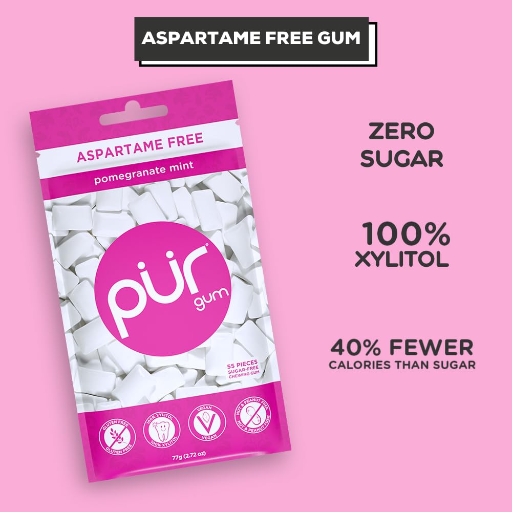 Snapklik.com : PUR GumAspartame Free Chewing Gum100% XylitolSugar Free ...