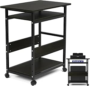 Amazon.co.jp: DEWEL pcワゴン cpuワゴン キャスター付き 3段 デスク下 机下 収納 ワゴン ラック スリム サイドワゴン 幅 60 奥行 40 高さ70cm パソコン ...