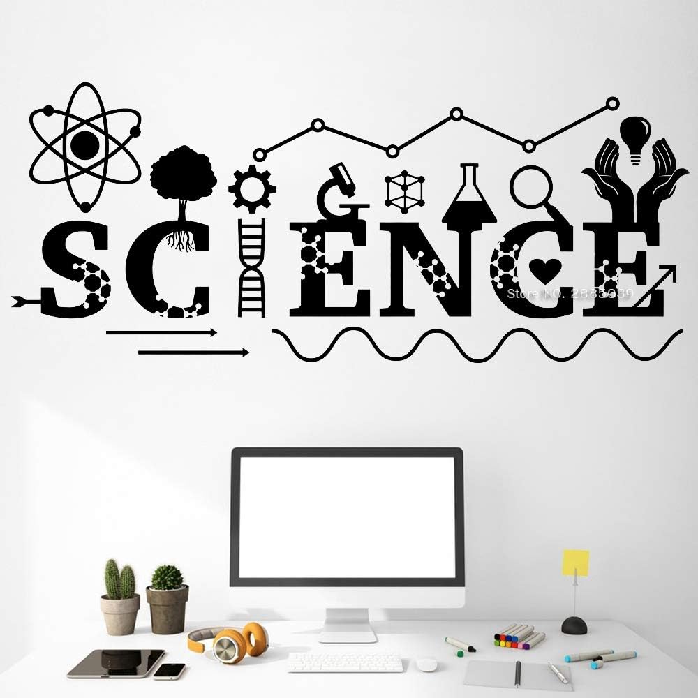 Amazon.com: Wall Art Decor Decals Removable Mural Fancy Science Quotes ...