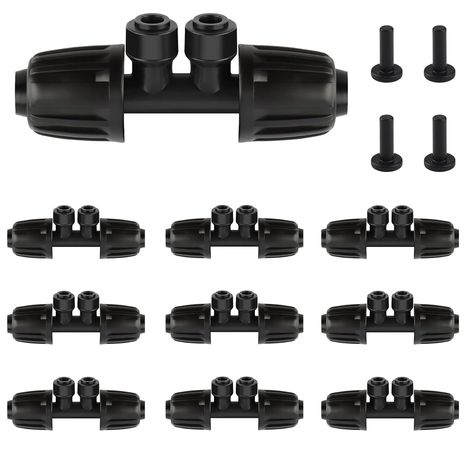 Amazon.com : Kalolary 10PCS 1/2'' to 1/4'' Drip Irrigation Fittings ...