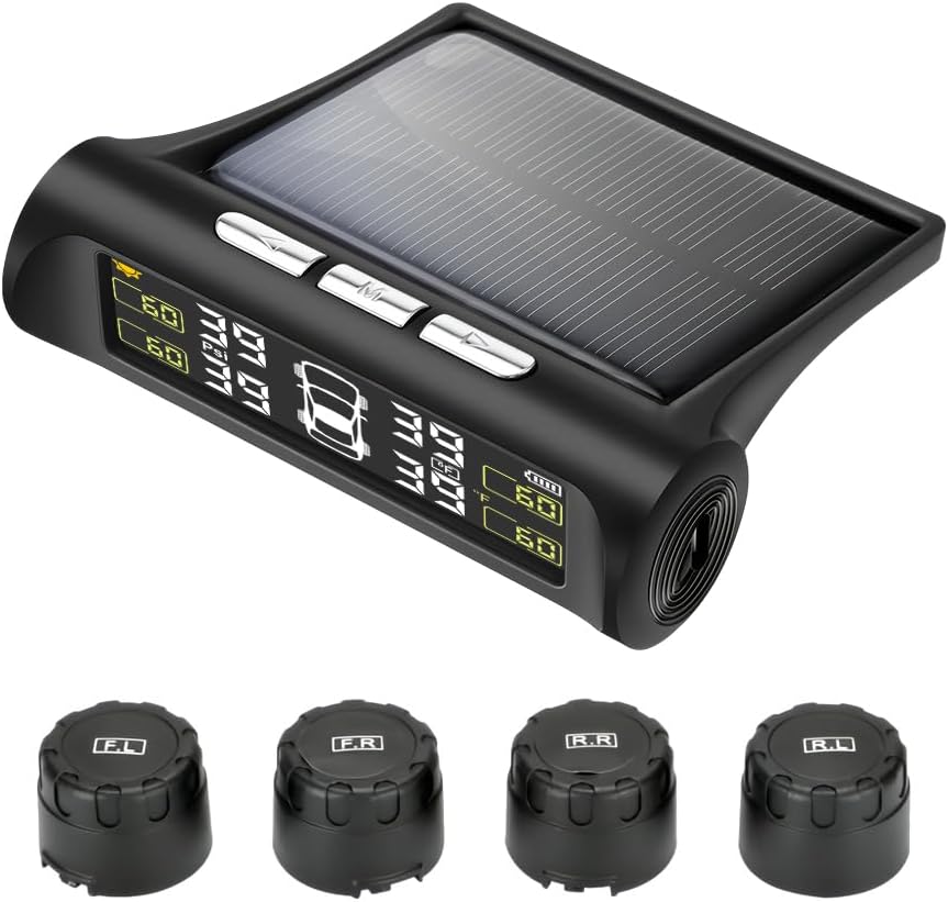 Amazon.com: Tire Pressure Monitoring System - TPMS Solar Charge Tire ...