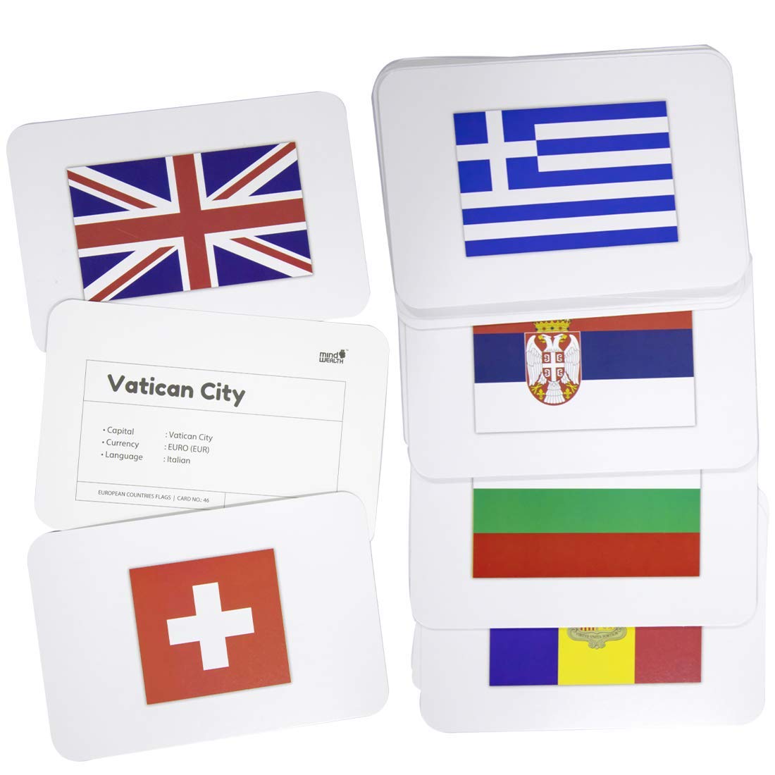 Buy Krazy Educational World Countries Flags Flash Cards of 195 ...