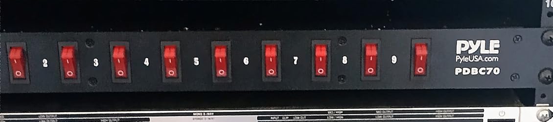 Pyle-Pro PDBC70 15 Amp Power Supply 1800VA Rack Mountable Power Strip ...