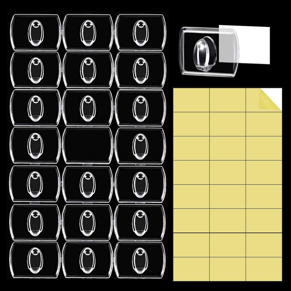 XCOZU 60 Pcs Mini Decoration Hooks, Plastic Clear Self Adhesive ...