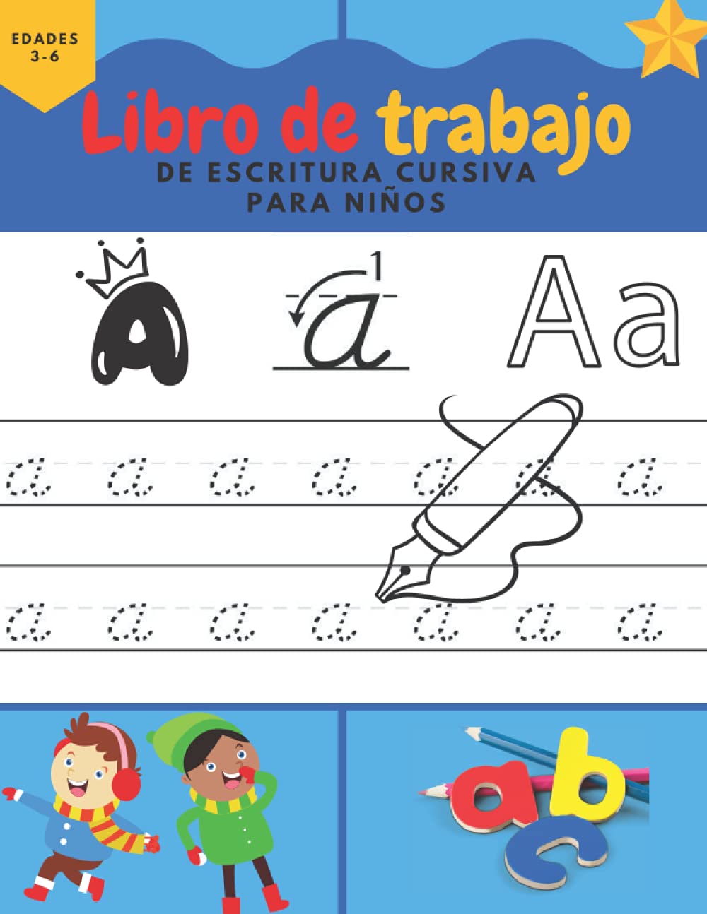 Buy El libro de trabajo de escritura cursiva para niños de 3 a 6 años ...