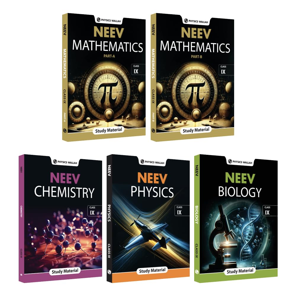 Buy PW NEEV for Class 9th Physics, Chemistry, Mathematics Part A & B ...