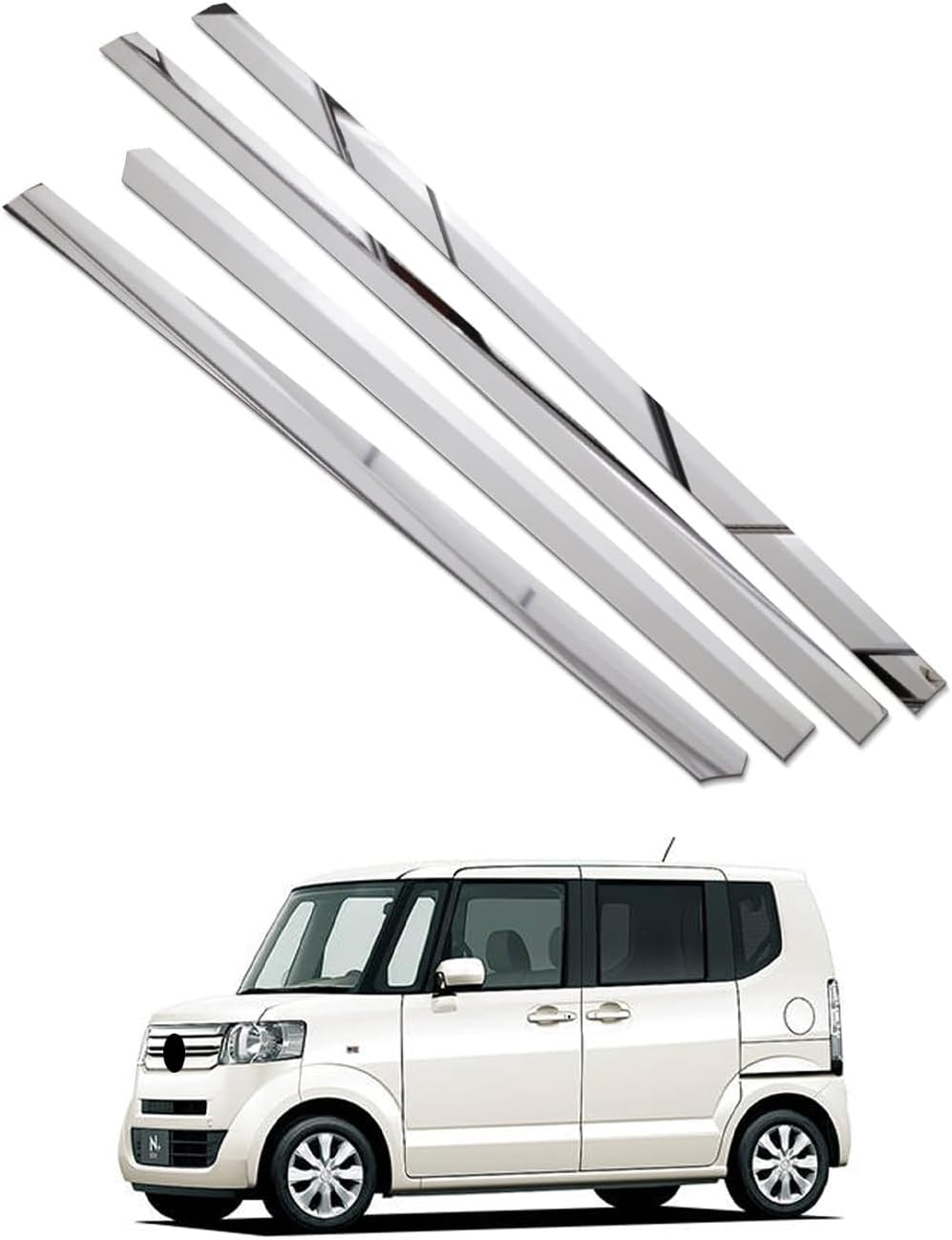 Amazon | 【Goodmatchup】 ホンダ NBOX/NBOX CUSTOM JF1/JF2 前期 ドアトリム サイド ドアアンダー ガーニッシュステンレス 鏡面仕上げ メッキモール ...