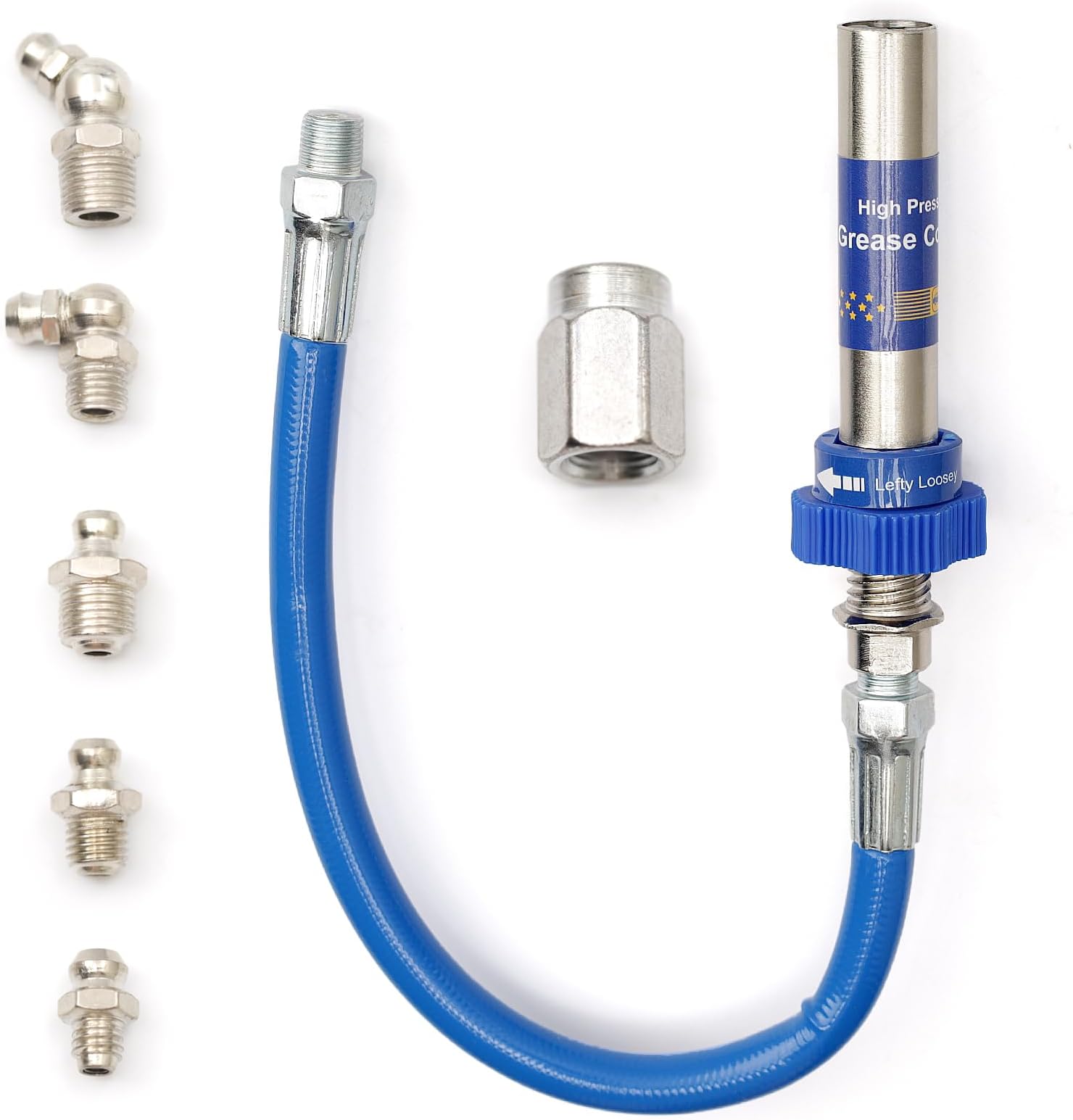 High Pressure Grease Coupler Heavy Duty Grease Gun Coupler Fittings Extensions