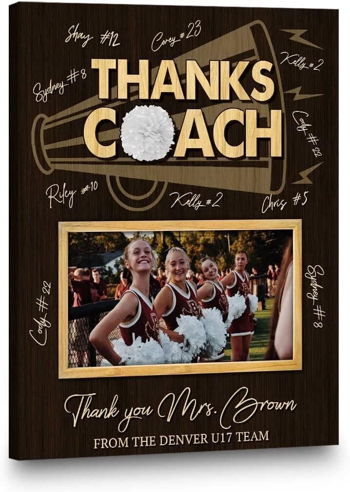 Amazon.com: Personalized Cheer Gifts For Coach, Custom Photo Gifts For ...