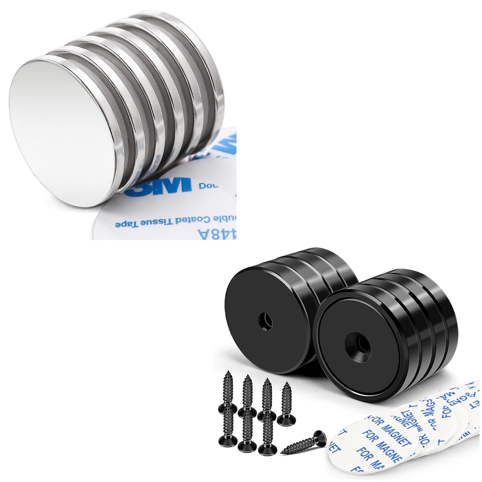 E BAVITE Neodymium Cup Magnets and Super Strong Neodymium Disc Magnets ...