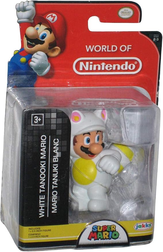 Amazon.com: World of Nintendo 2.5 Inch White Tanooki Super Mario Mini ...