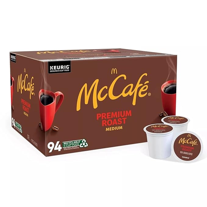 Amazon.com: McCafe Premium Roast K-Cup Coffee Pods (94 Count) : Grocery ...